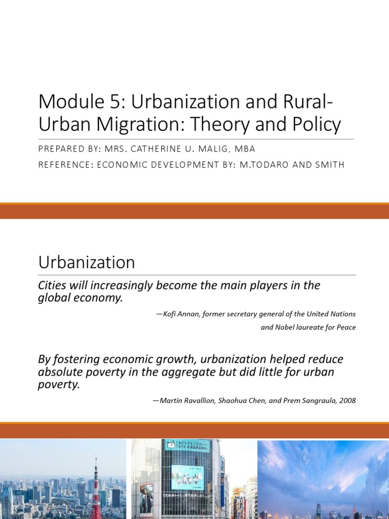 Understanding the Dynamics of Urbanization and Rural-Urban Migration: A ...