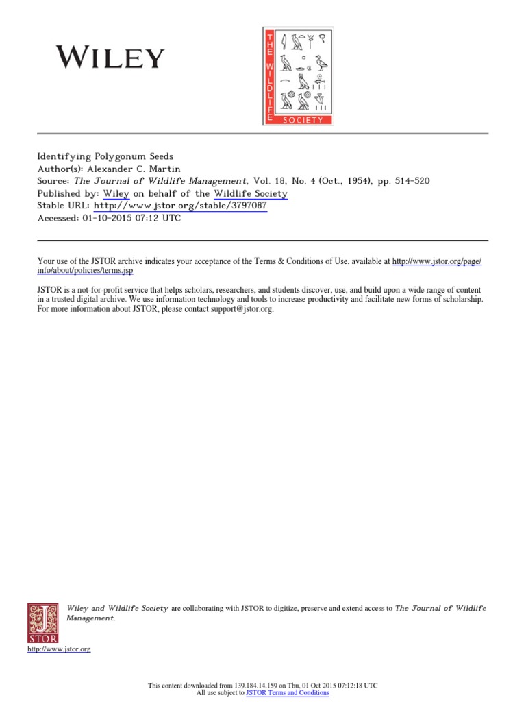 Identificación Polygonum | PDF | Seed | Species