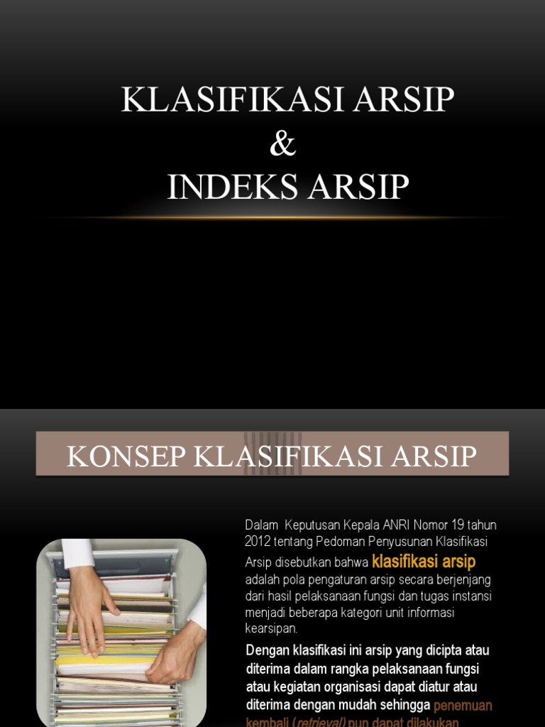 Klasifikasi Arsip Dan Indeks Arsip | PDF