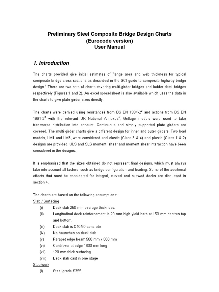 Preliminary Steel Composite Bridge Design Example | PDF | Bending ...
