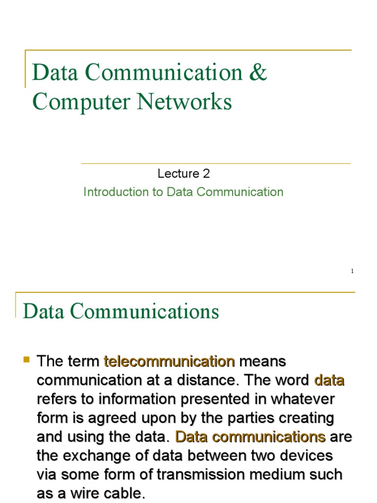 Data Communication Fundamentals Explained | PDF | Network Topology ...