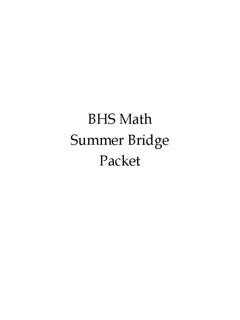 Summer Math Bridge Packet 6-7 | PDF | Area | Numbers