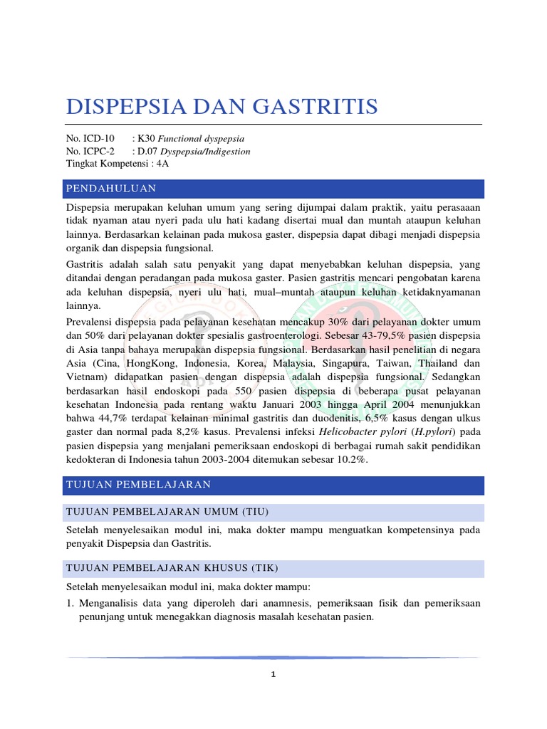 Dispepsia Dan Gastritis | PDF | Kesehatan Holistik
