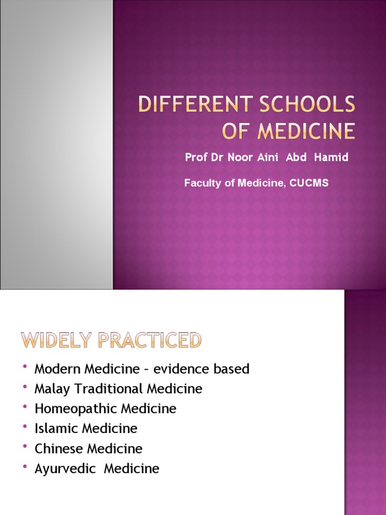 Different Schools of Medicine | PDF