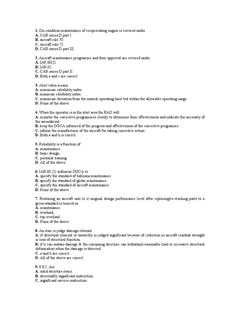 pt66 Questions | Download Free PDF | Reliability Engineering | Aircraft