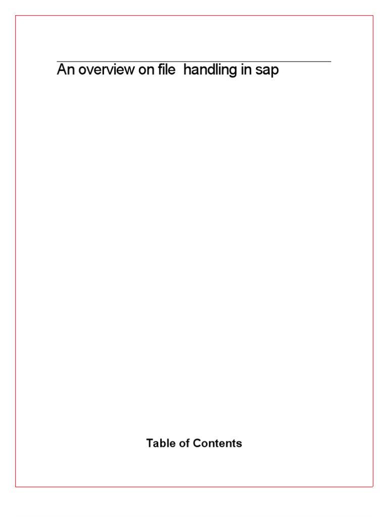 An Overview Of File Handling In Sap Opening Reading Archiving And Deleting Files Using Basic 