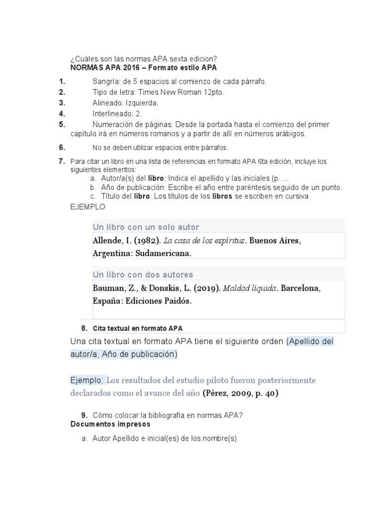 Ejemplo De Bibliografia Anotada Apa 6ta Edicion