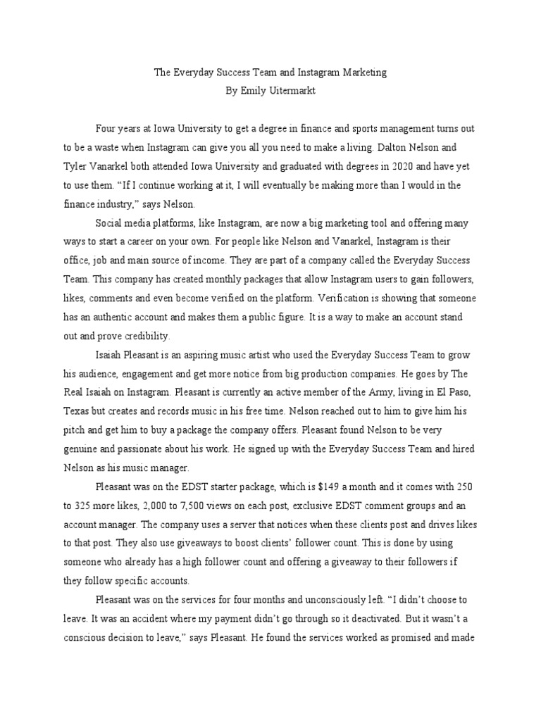 Final Business Story - Edst | PDF | Social Media | Popular Culture & Media Studies