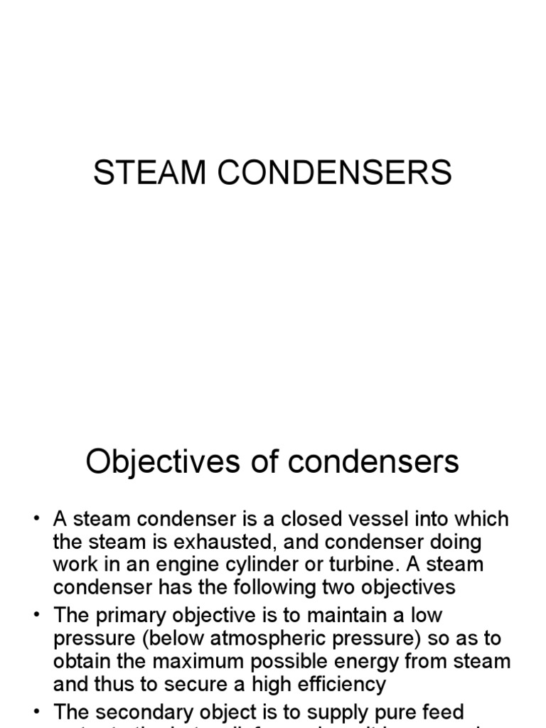 Optimizing Condenser Performance Through Improved Air Extraction | PDF ...