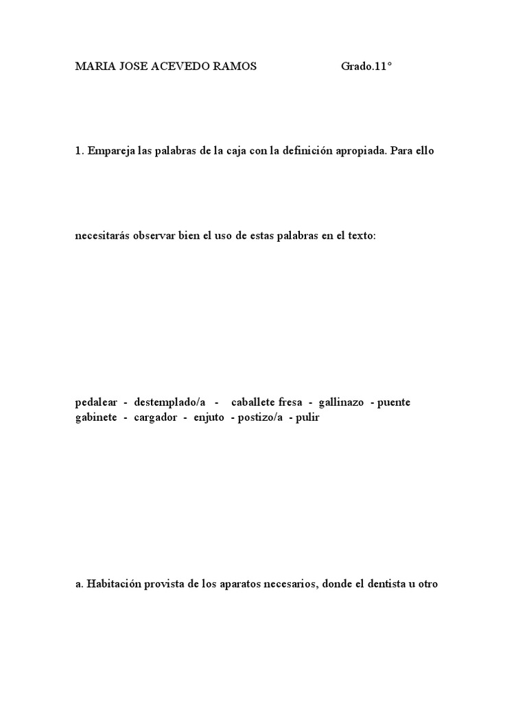 Taller 1cuento en Dia de Estos de Gabriel Garcia Marquez | PDF | Salud ...