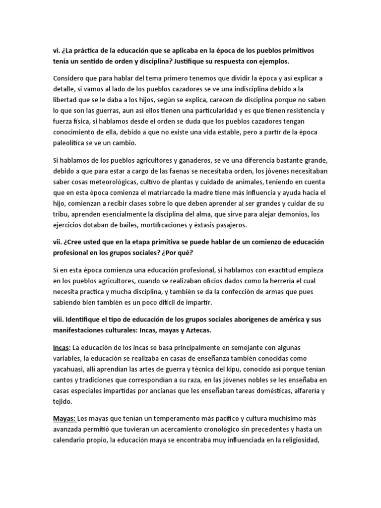Educacion Primitiva | PDF | Imperio Inca | Pueblos Indígenas de las ...