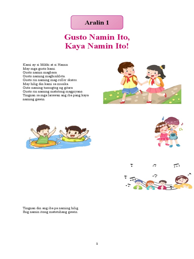 ESP Grade1 Aralin 1 | PDF