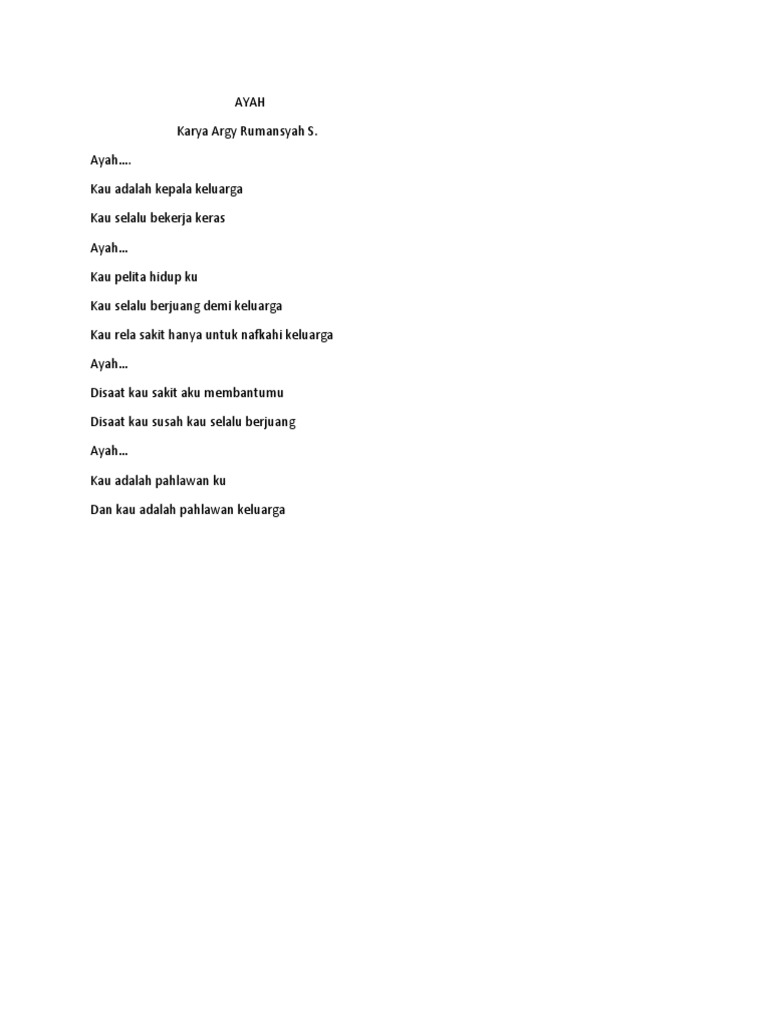 Tugas Puisi Bahasa Indonesia | PDF