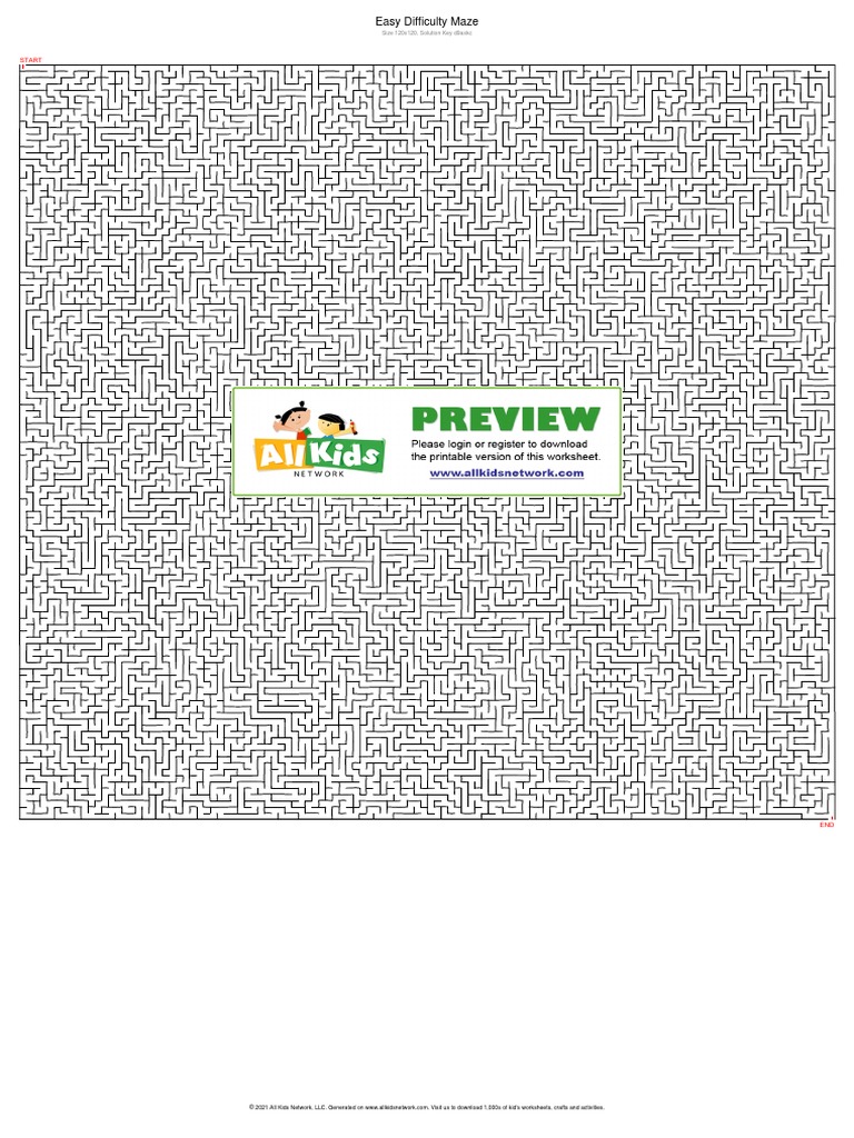 Maze Ps A2 Ms 120 SK D9axkc Dif Easy Is 1 Preview 1.gen | PDF