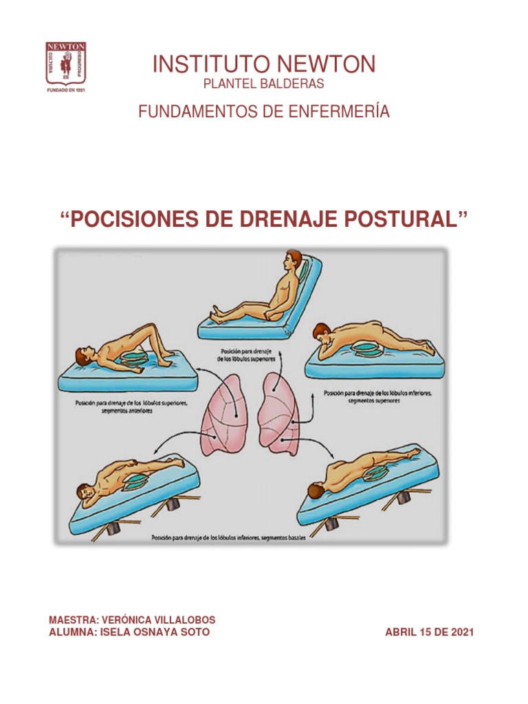 Pocisiones de Drenaje Postural | PDF | Pulmón | Sistema respiratorio
