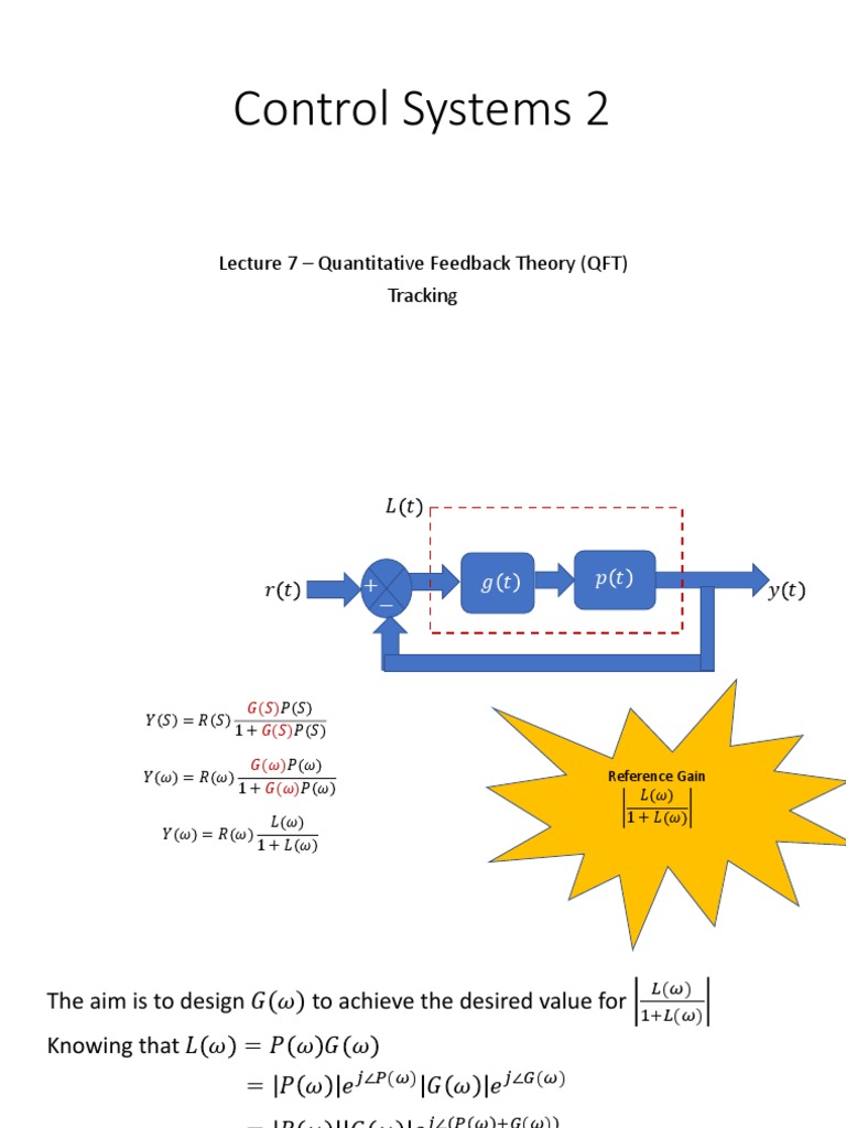 Control Systems 2: Lecture 7 - Quantitative Feedback Theory (QFT) Tracking | PDF ...