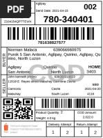 Sample JNT Waybill | PDF