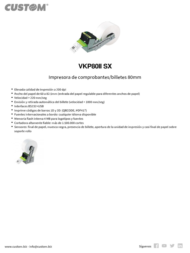 Vkp80ii SX | PDF | Impresora (Computación) | Datos de computadora