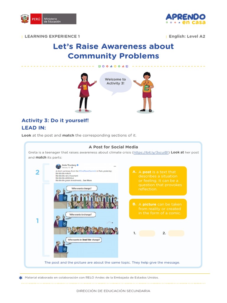 Let's Raise Awareness About Community Problems: Activity 3: Do It ...