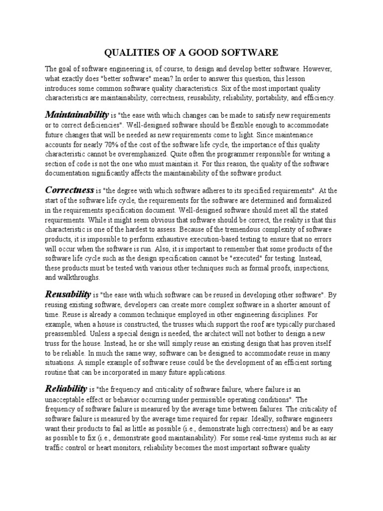 Key Qualities of Effective Software Developers | PDF | Reliability ...