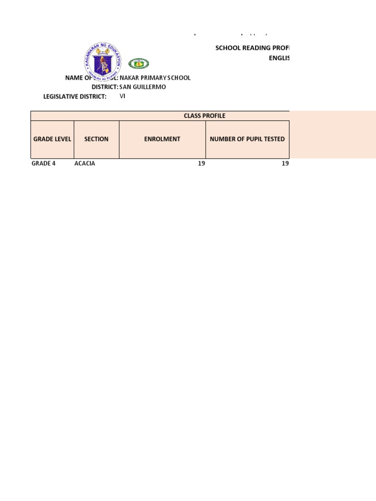School Reading Profile Summary | PDF
