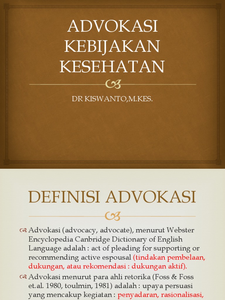 Advokasi Kebijakan Kesh | PDF | Karier & Perkembangan