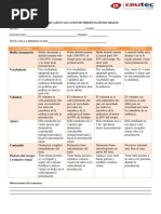 Rúbrica para Exposición Oral Individual | PDF