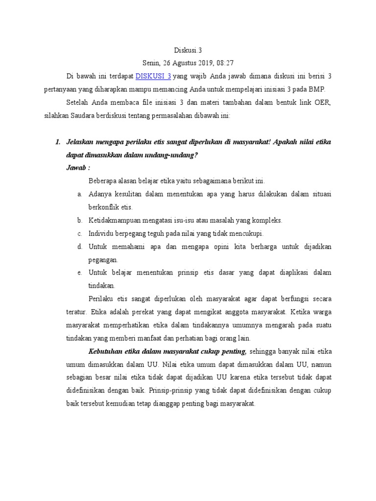 Diskusi 3 | PDF | Karier & Perkembangan