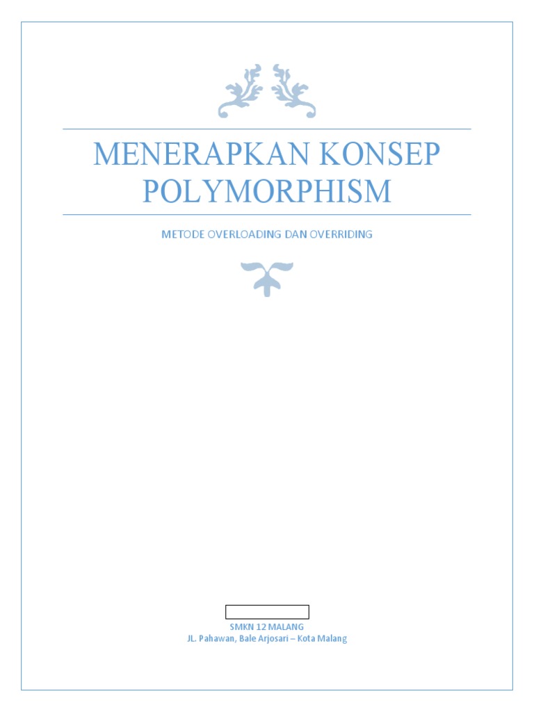 Polymorphism: Overloading & Overriding | PDF | Komputer | Teknologi ...