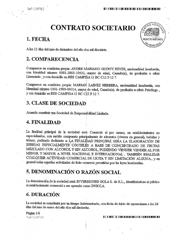 Contrato Societario | PDF