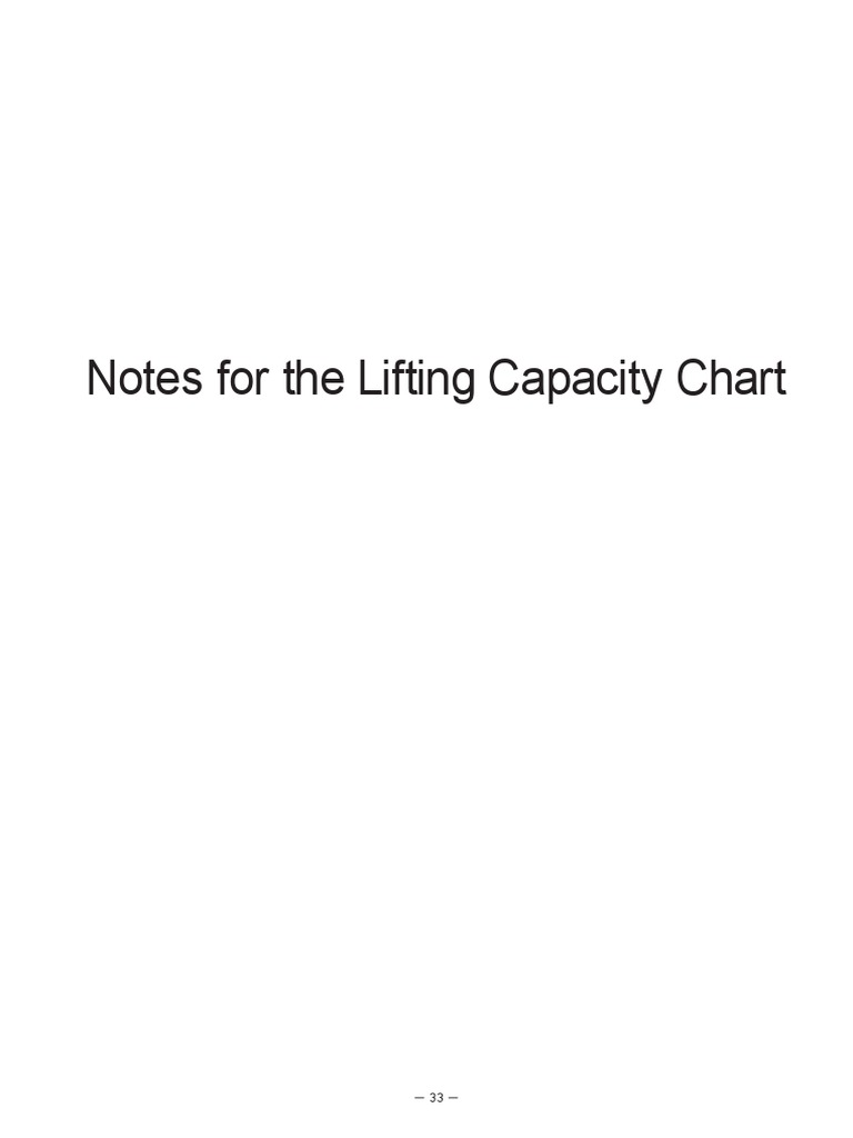 Notes For The Lifting Capacity Chart | PDF | Crane (Machine ...