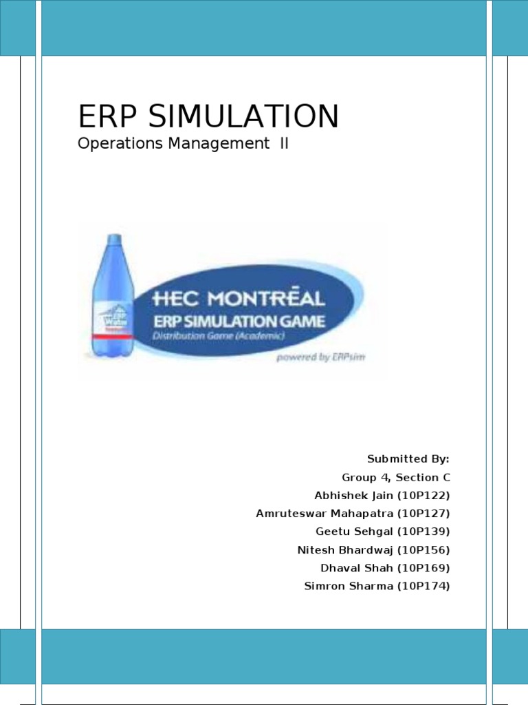 ERP SIMULATION - grp4 - Sec-C | Download Free PDF | Inventory | Prices