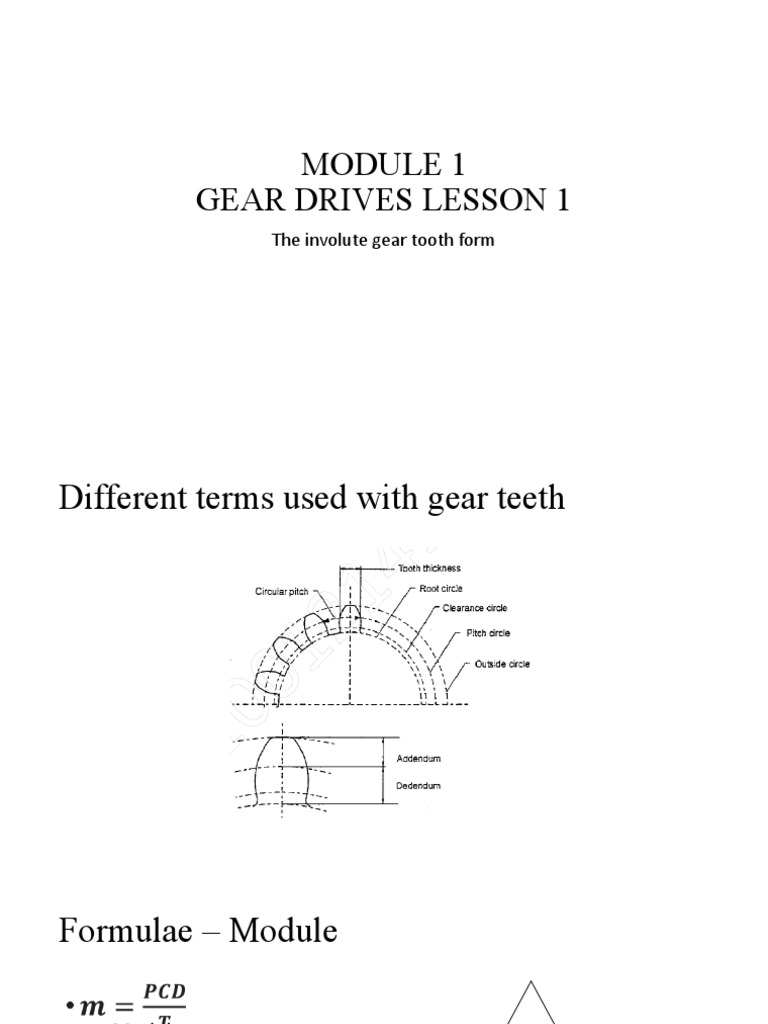 Module 1 - Lesson 1 | PDF | Gear | Mechanics