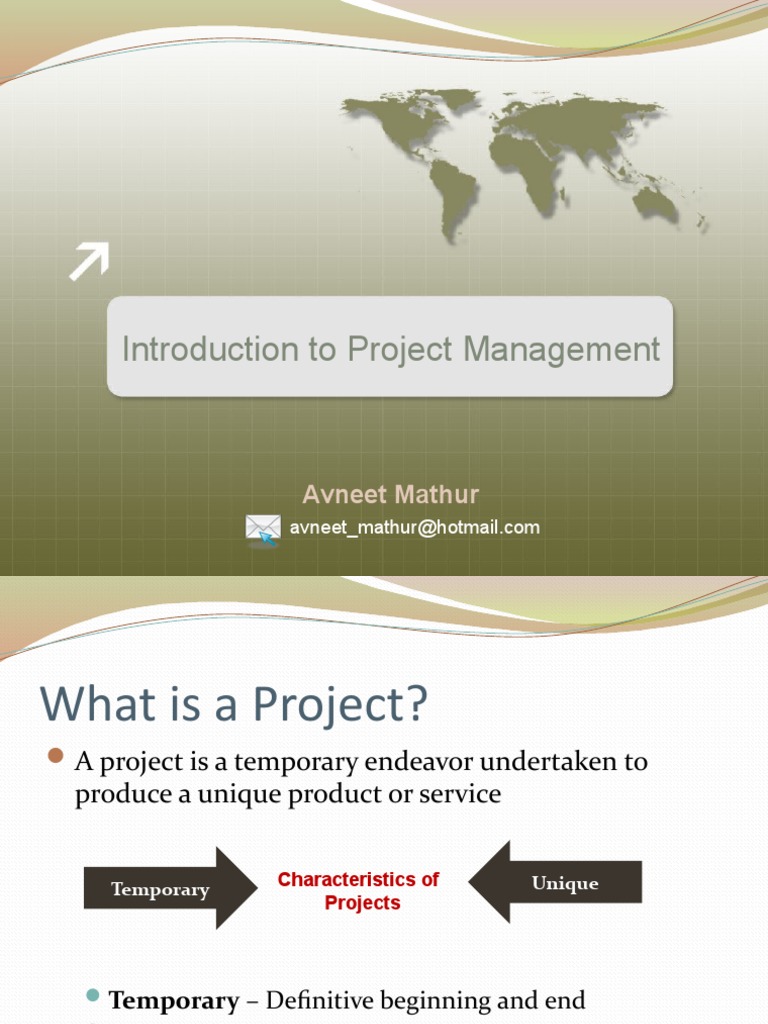 Introduction To Project Management | PDF | Project Management | Risk ...