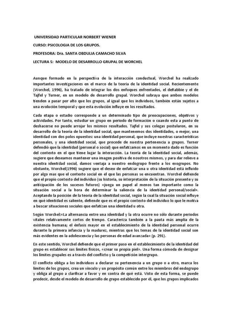 Modelo de Worchel | PDF | Sicología | Science