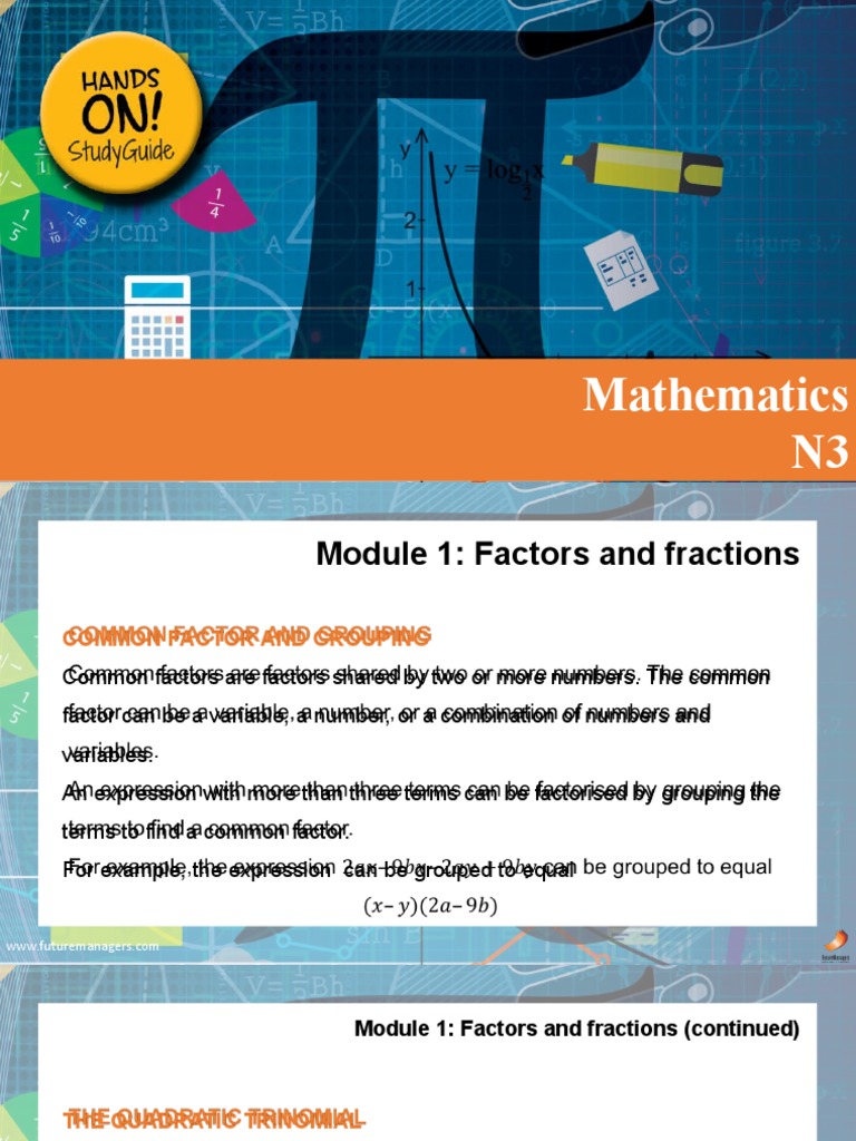 N3 Mathematics | PDF | Slope | Differential Calculus