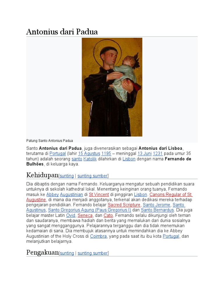 St. Antonius Padua | PDF | Klasik