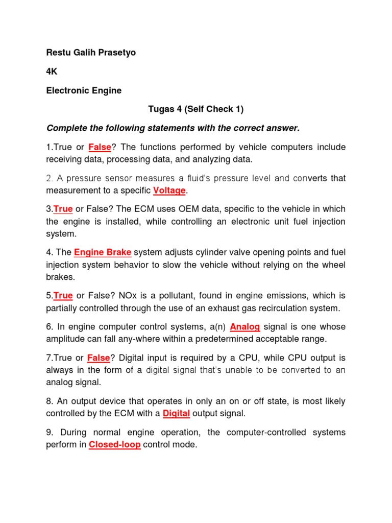 Tugas 4 Electronic Engine Restu Galih 4K | PDF