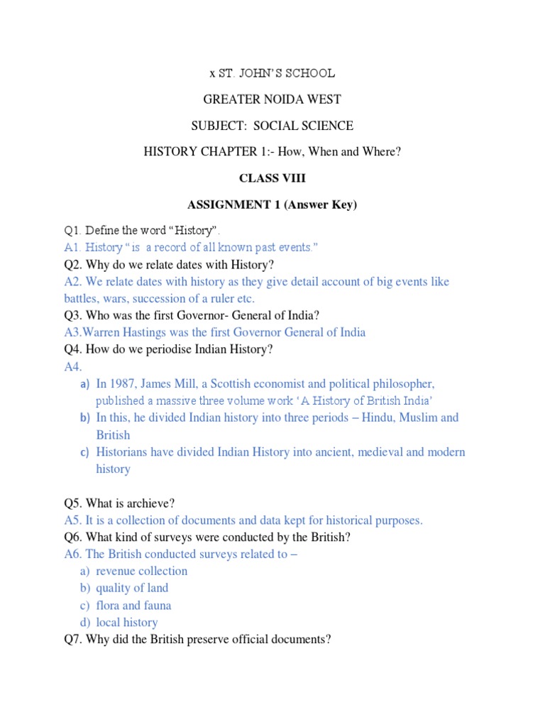 Class 8 History Chapter 1 Q&A Guide | PDF | Science