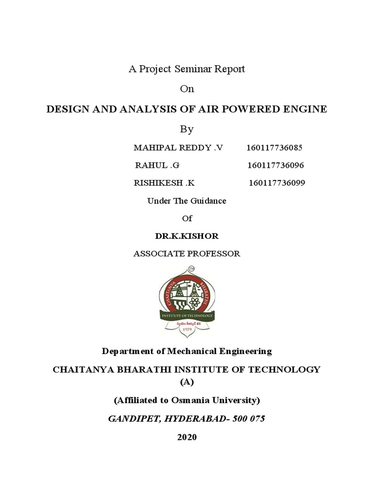 Compressed Air Engine | PDF | Engines | Atmosphere Of Earth