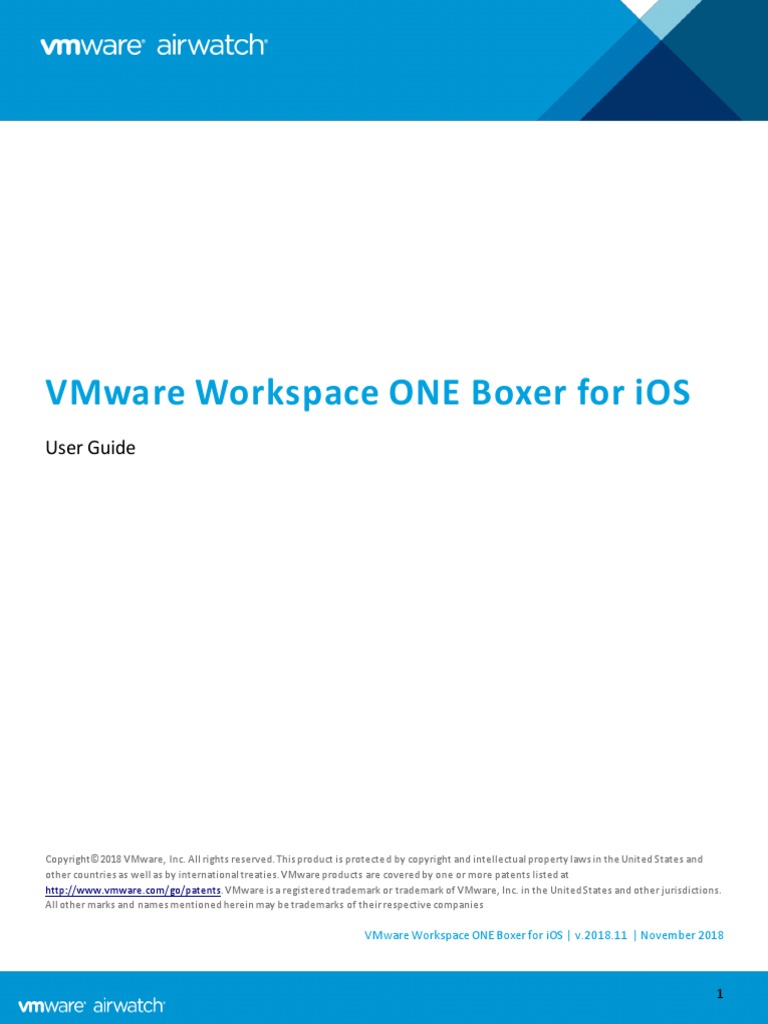 VMware Workspace ONE Boxer User Guide For iOS | PDF | Ios | Icon ...