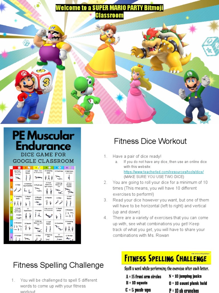 Super Mario Party Bitmoji Classroom | PDF