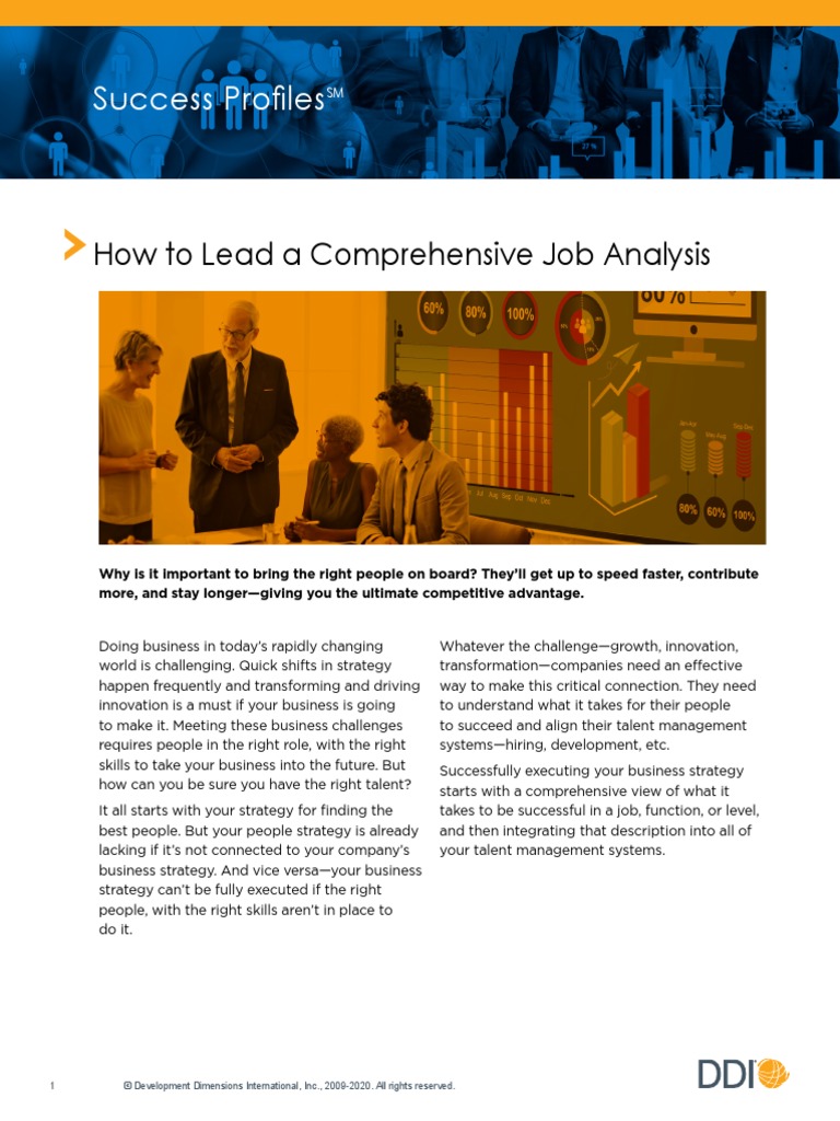 Success Profiles: How To Lead A Comprehensive Job Analysis | PDF ...