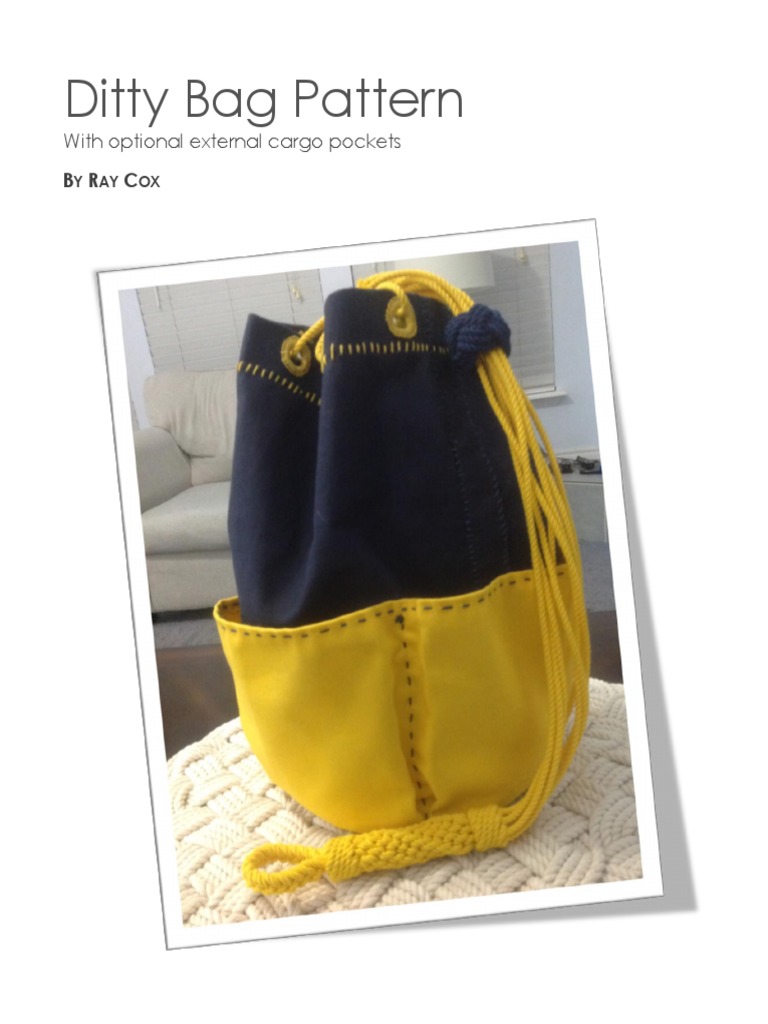 Ditty Bag Pattern | Download Free PDF | Seam (Sewing) | Teaching ...