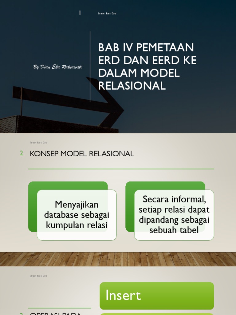 SBD 4. Pemetaan ERD Dan EERD Ke Model Relasional New - 2 | PDF
