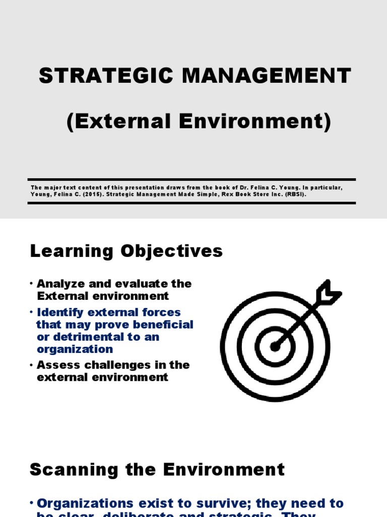 Strategic Management (External Environment) | PDF | Strategic ...