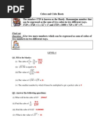 Cubes and Cube Roots Class 8 Worksheets | PDF | Volume | Numbers