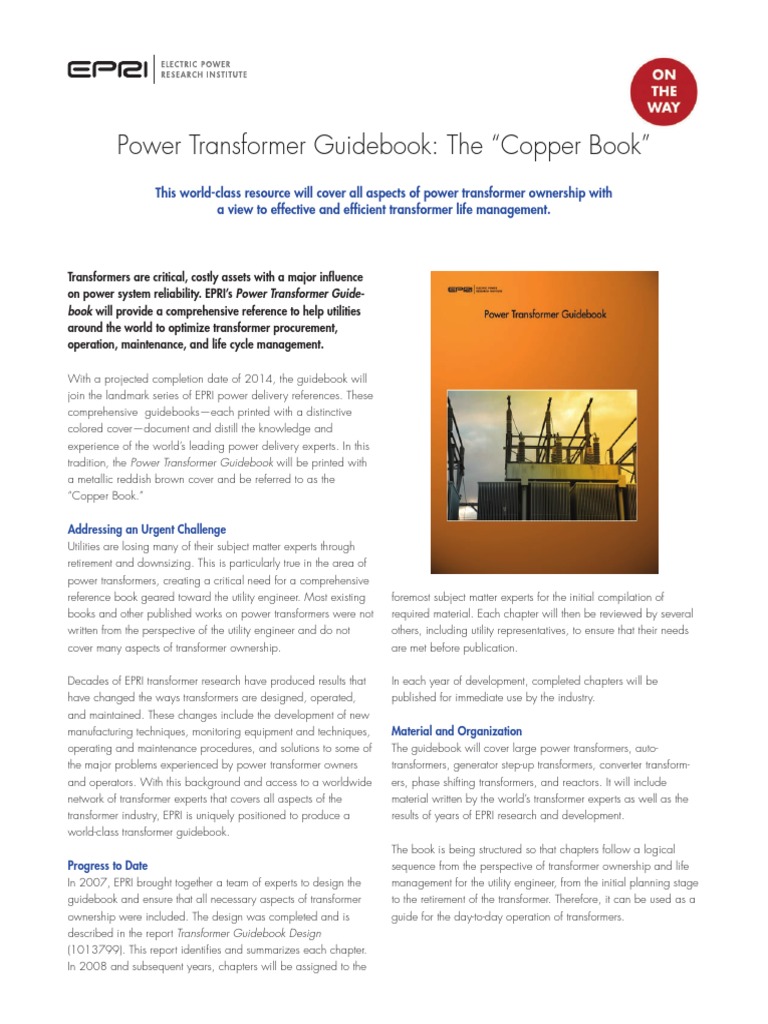 Power Transformer Guidebook - The - Copper Book | PDF | Transformer ...