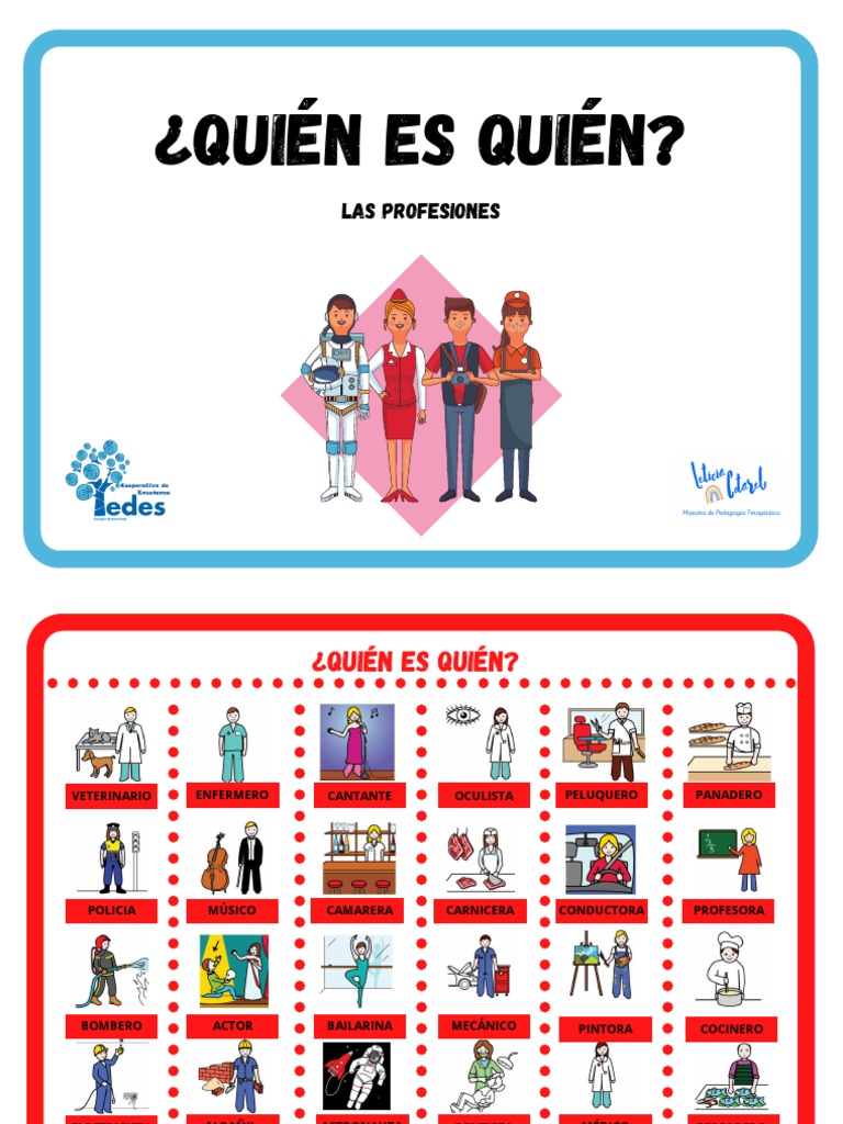 Juego Quien Es Quien Profesiones | PDF