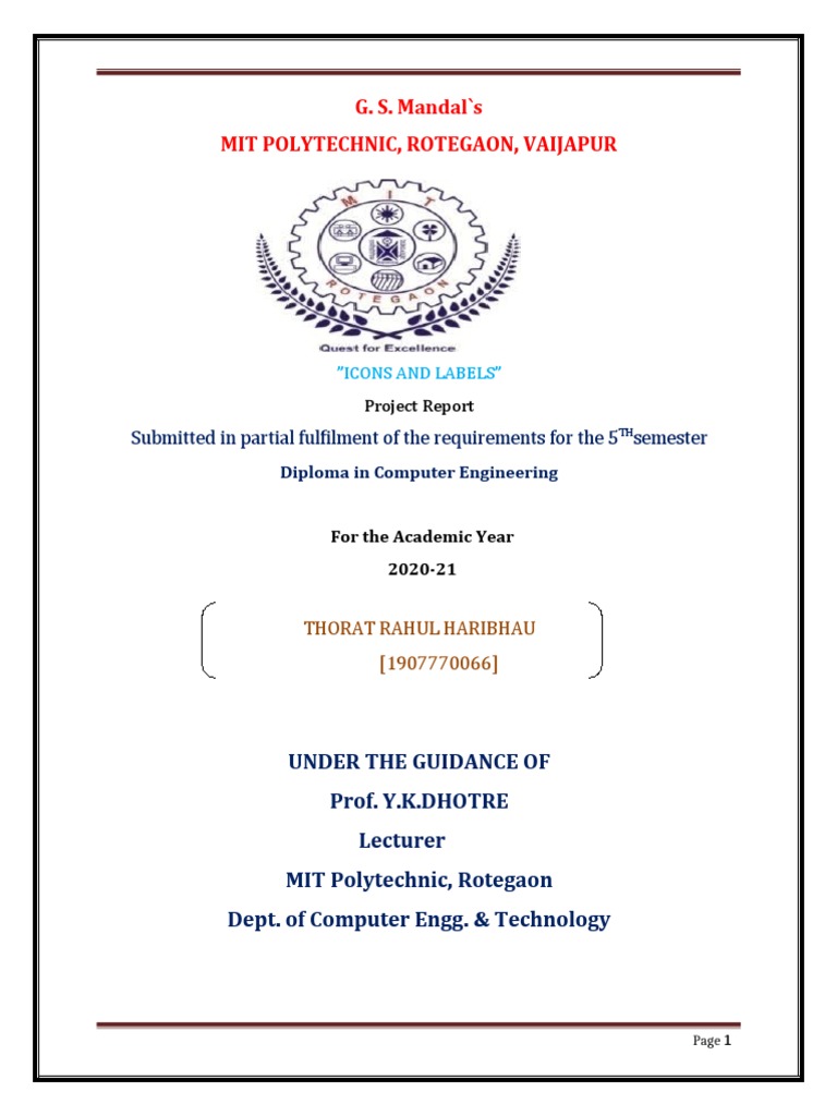 G. S. Mandal's Mit Polytechnic, Rotegaon, Vaijapur | PDF | World Wide ...